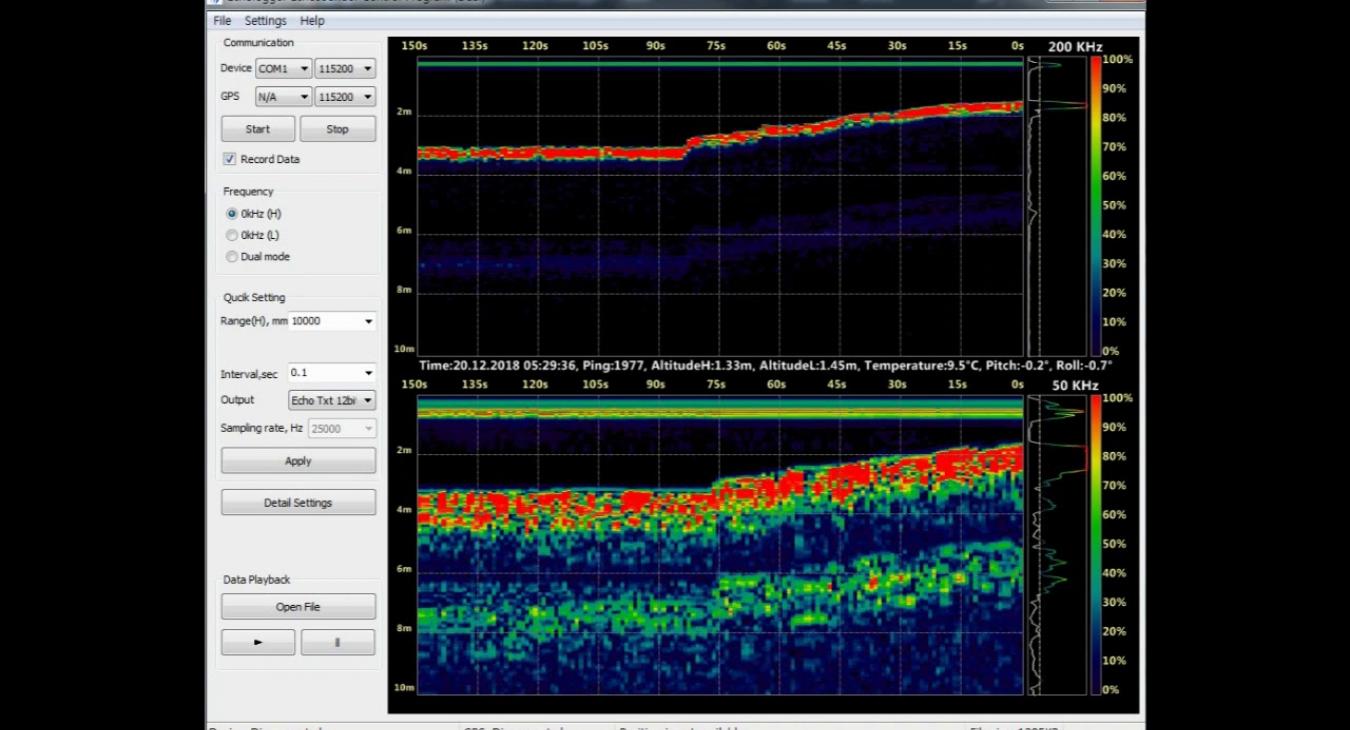 Dual Frequency Echosounder (Low Freq.) | Echologger EU D032 & ECT D032